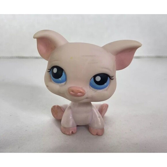 Hasbro | Toys | Littlest Pet Shop Lps 87 Pig Blue Eyes Toy Figure ...